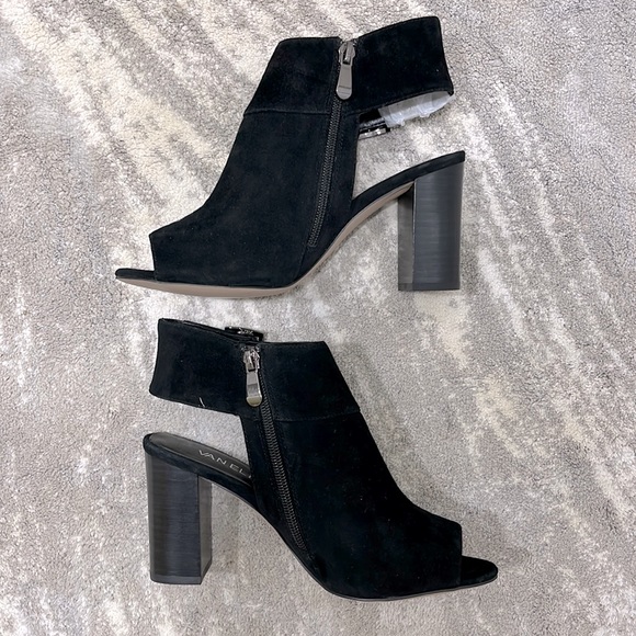 Vaneli | Shoes | Vaneli Black Suede Open Toe And Open Back Shoe Sexy ...